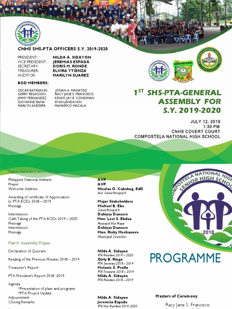 1 Shs-Pta-General Assembly For S.Y. 2019-2020 | PDF | Text | Typography