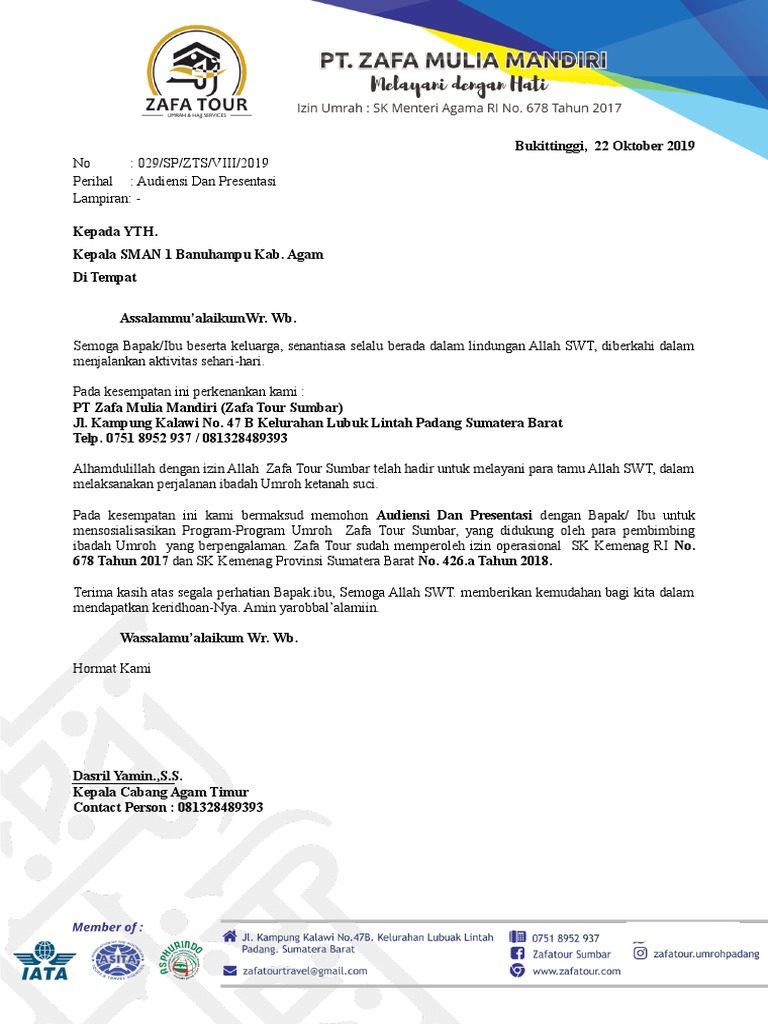 Surat Permohonan Audiensi | PDF