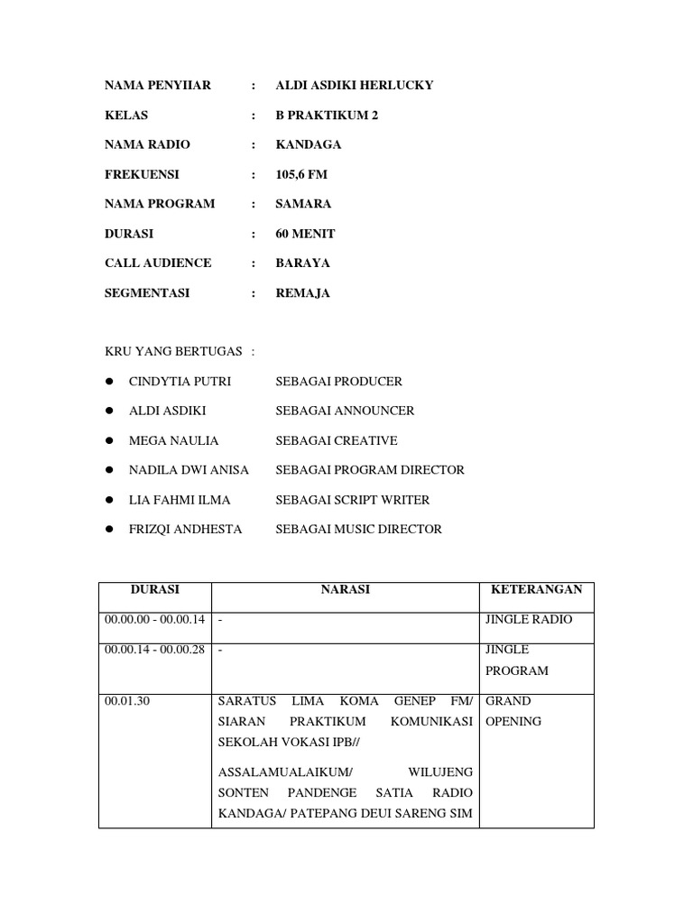 Skrip Radio Kandaga Minggu 8 | PDF | Seni & Disiplin Bahasa | Kajian ...