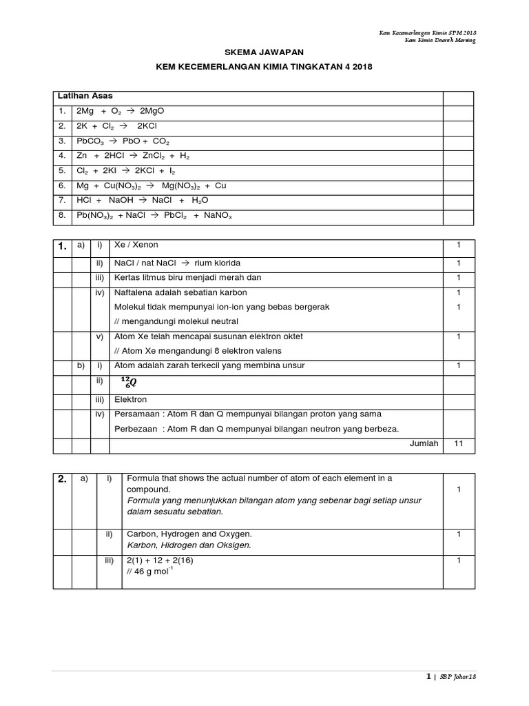 2018 - Modul JKD2 T4 - Skema Jawapan PDF | PDF