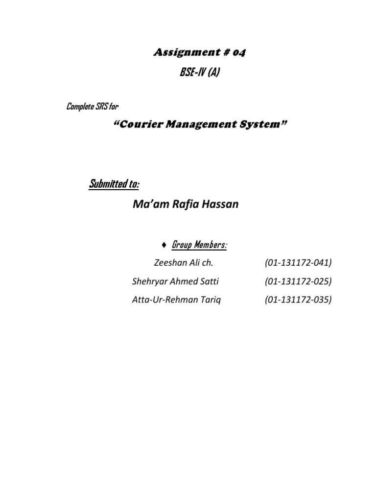 Complete SRS For CMS | PDF | User (Computing) | Databases