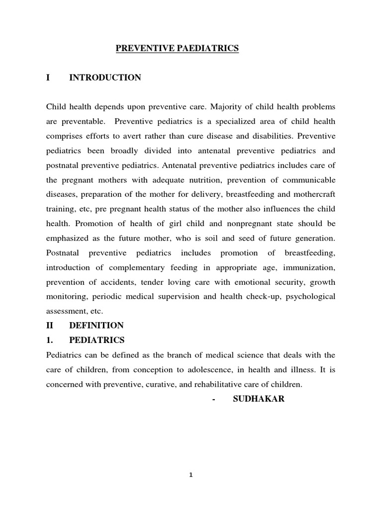 Preventive Pediatrics | PDF | Breastfeeding | Preventive Healthcare