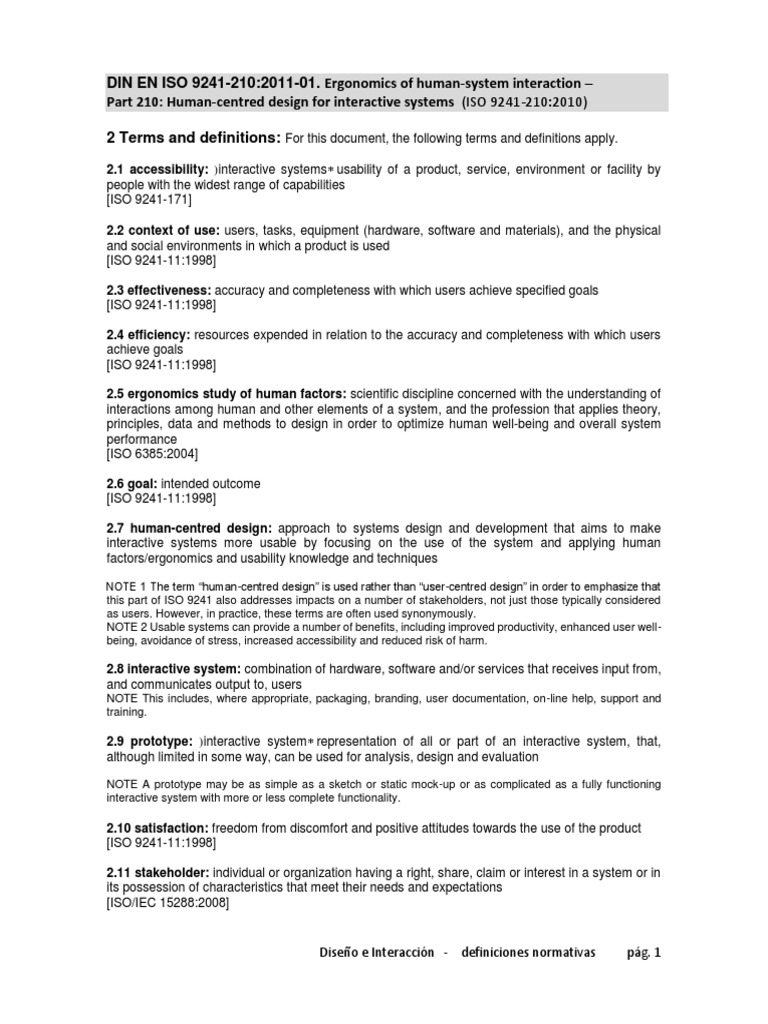 2 Terms and Definitions | PDF | User Experience | Usability