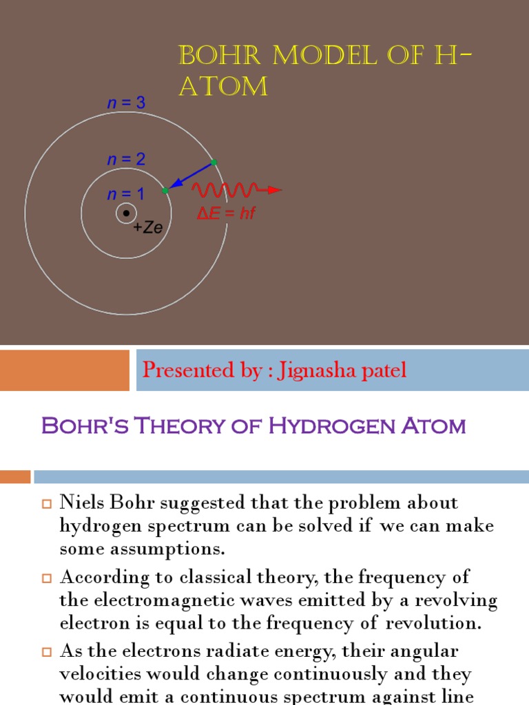 Bohr Model of H-Atom | PDF | Electron | Condensed Matter Physics