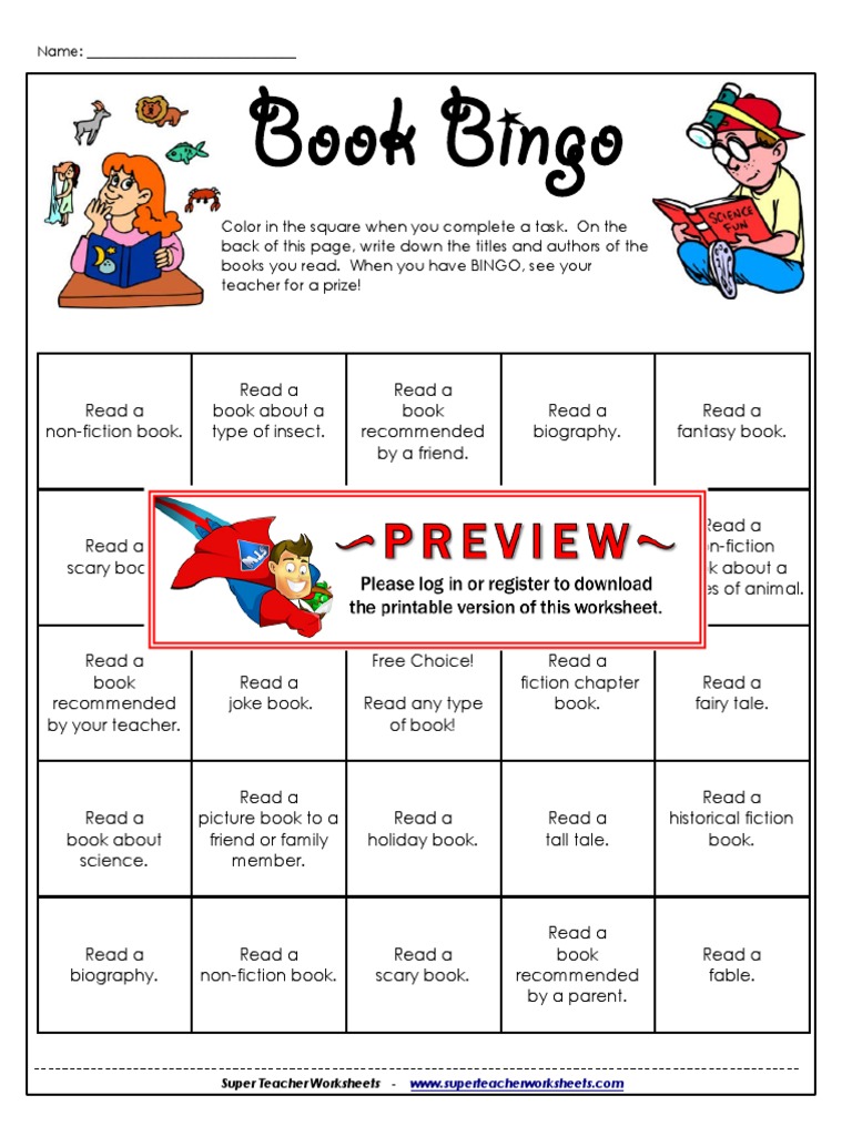 Book Bingo Reading Challenge Sheet | PDF | Books