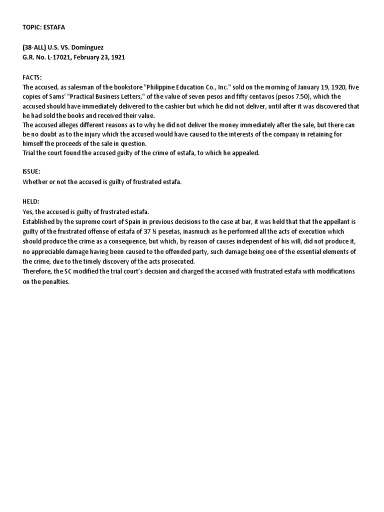 U.S. vs. Dominguez | PDF | Law