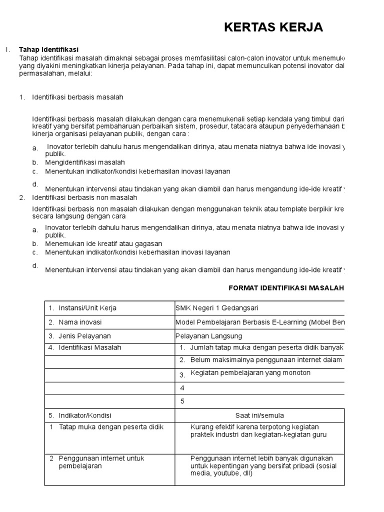 Template Kerja | PDF