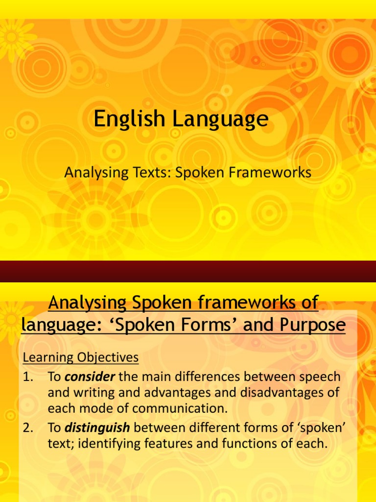 1 Speech Vs Writing | PDF | Speech | Epistemology