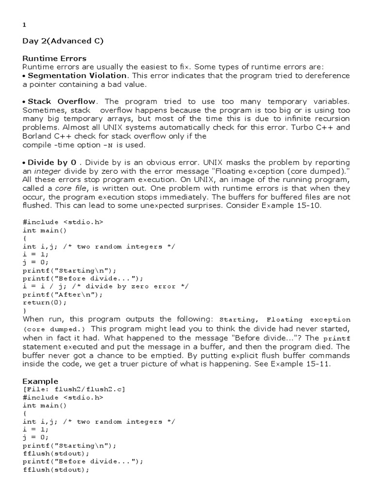 Errors In C Programming Pdf Variable Computer Science Pointer Computer Programming 8861