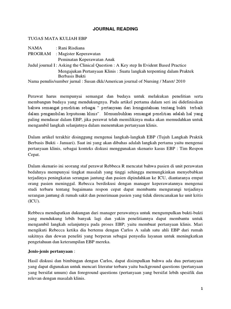 Jurnal Reading | PDF | Sains & Matematika