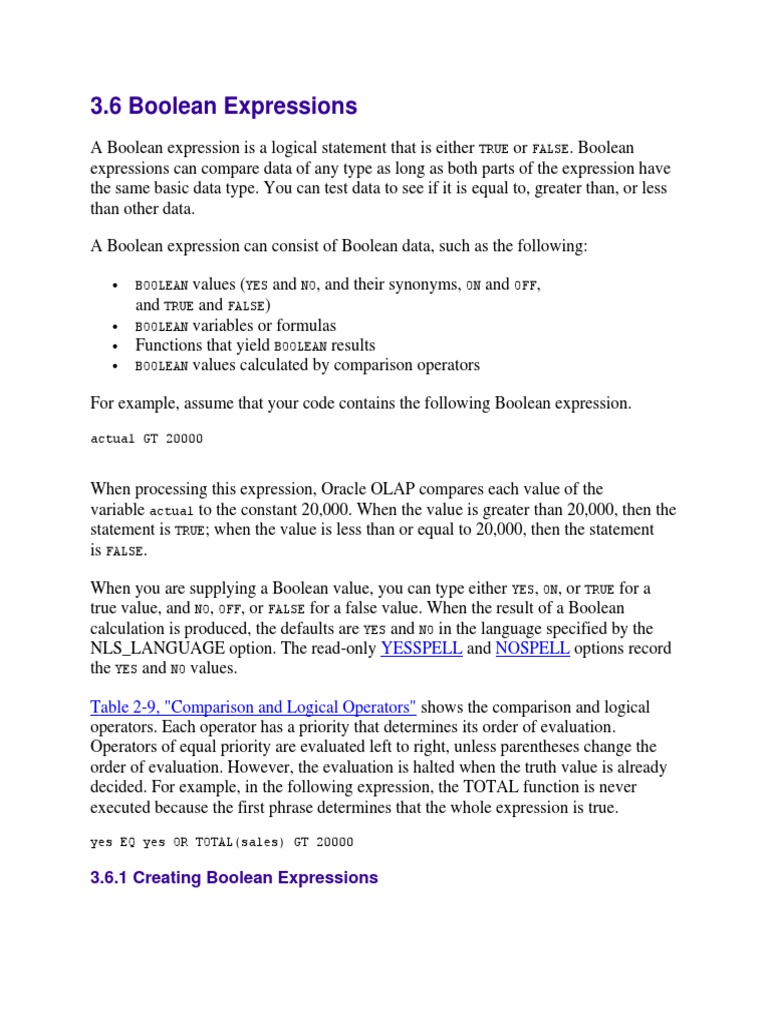 Boolean Expression - How It Works | PDF | Boolean Data Type | Decimal