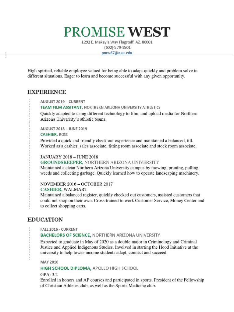 Resume Ais 301w | PDF