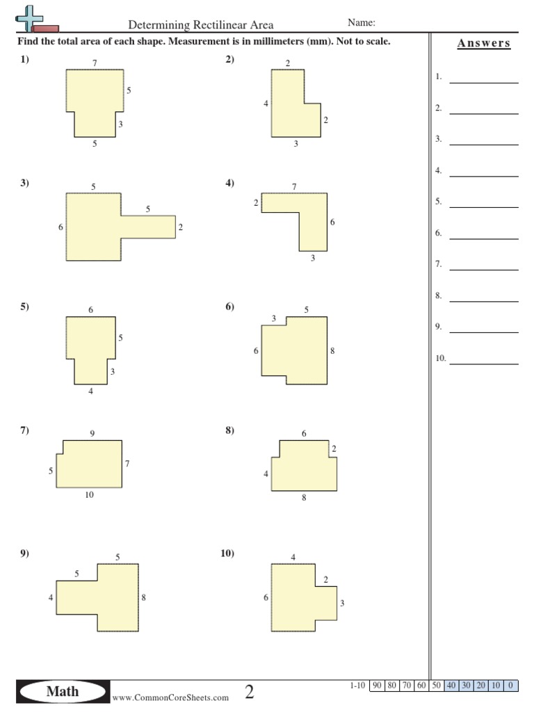 Calculating the Rectilinear Areas of Various Geometric Shapes | PDF ...