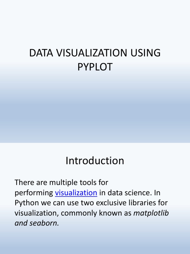 Data Visualisation Using Pyplot | PDF | Chart | Cartesian Coordinate System