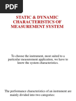 Static & Dynamic Characteristics of Measurement System | PDF | Accuracy ...