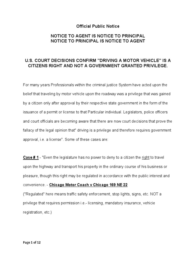 Right To Travel | Download Free PDF | United States Constitution ...