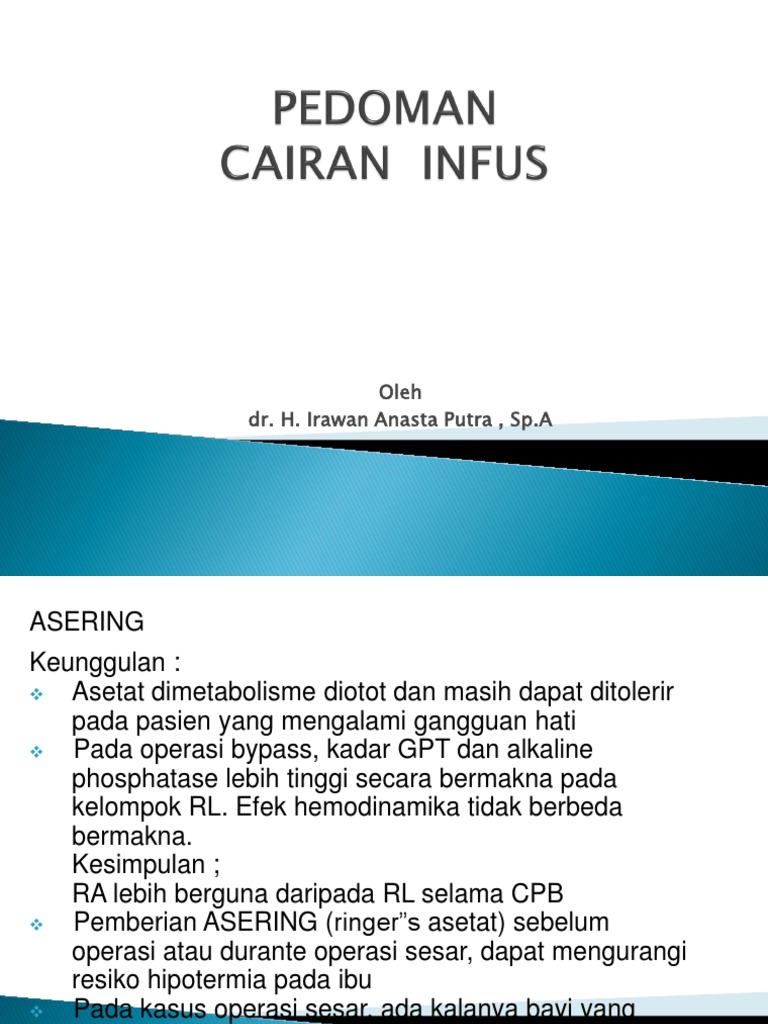 Perbandingan Asering dan Ringer Asetat | PDF | Kesehatan Holistik