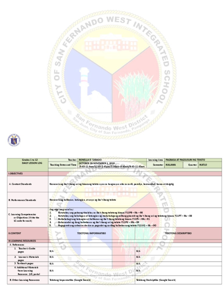 2 Pagbasa Week 1 | PDF