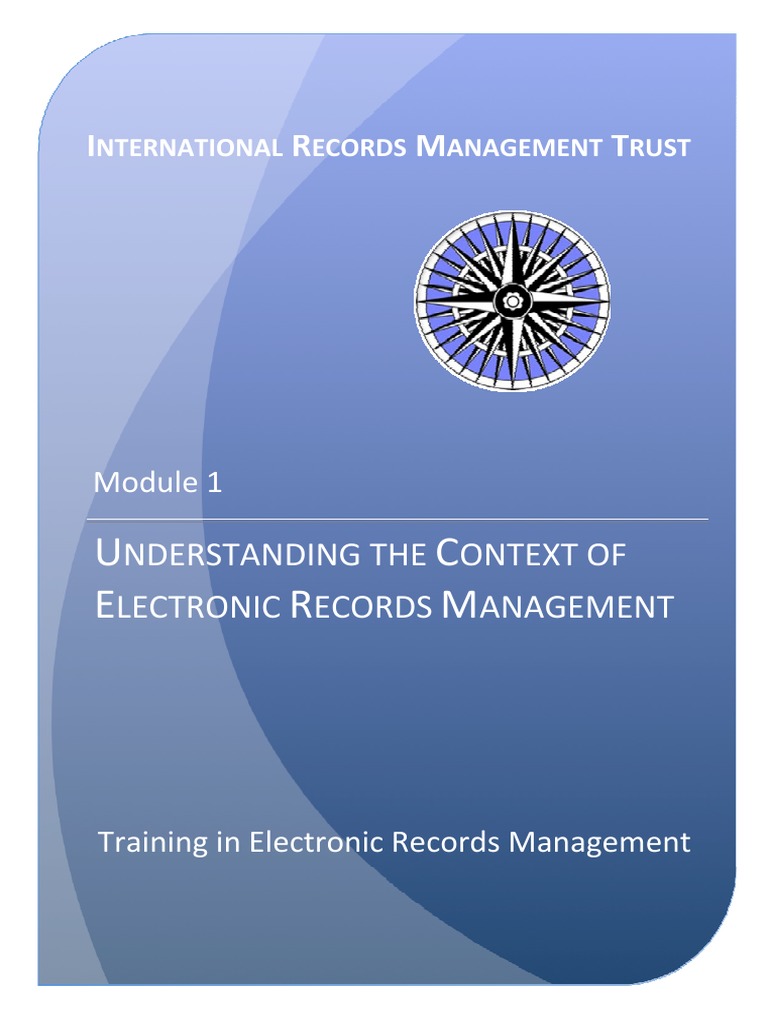IRMT TERM Module 1 PDF | PDF | Records Management | Information Technology