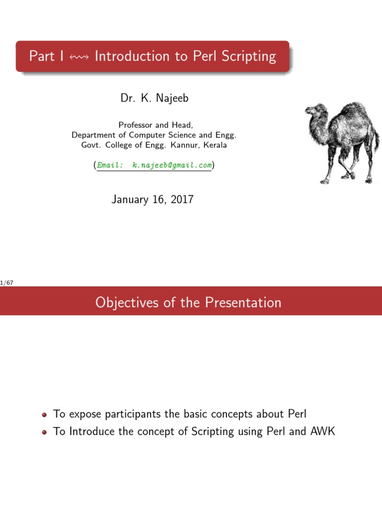 Introduction to Perl Scripting: An Overview of Perl Concepts, Syntax ... Introduction to Perl Scripting: An Overview of Perl Concepts, Syntax ...