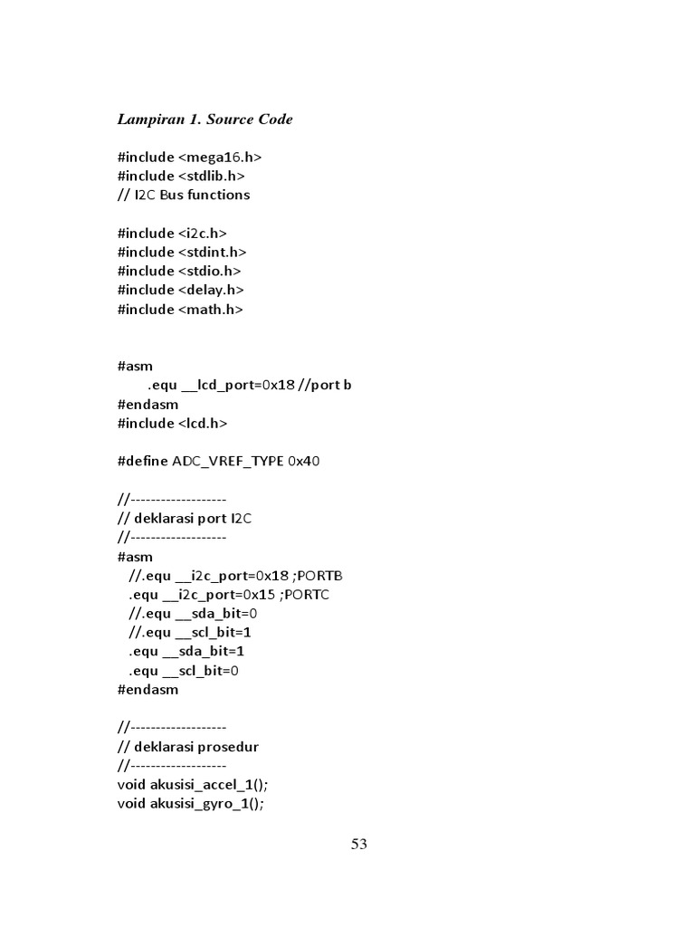 Lampiran 1. Source Code | PDF | Analog To Digital Converter | Digital Technology
