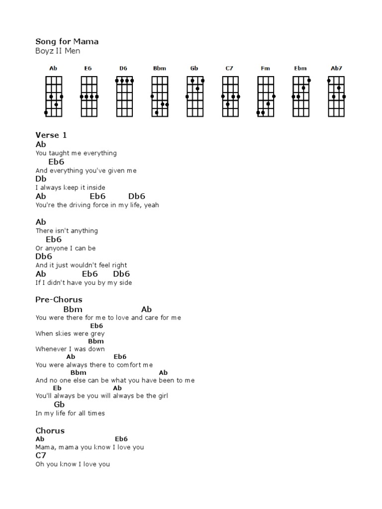 Boyz II Men: Song For Mama | PDF