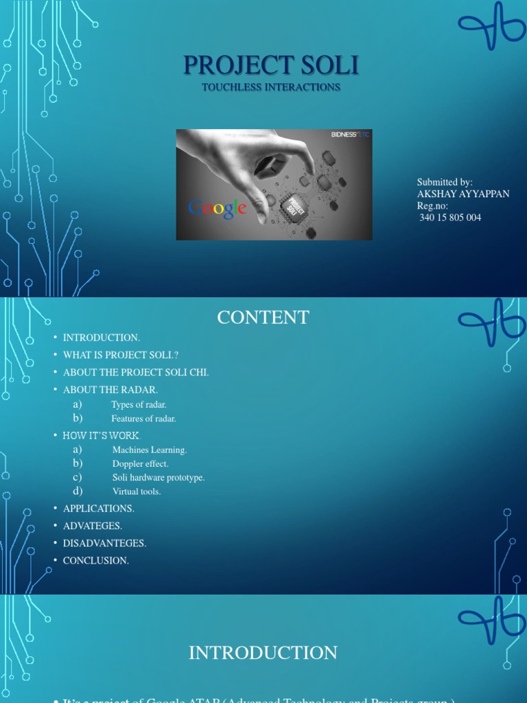 Google Project Soli: Touchless Sensing | PDF | Radar | Doppler Effect