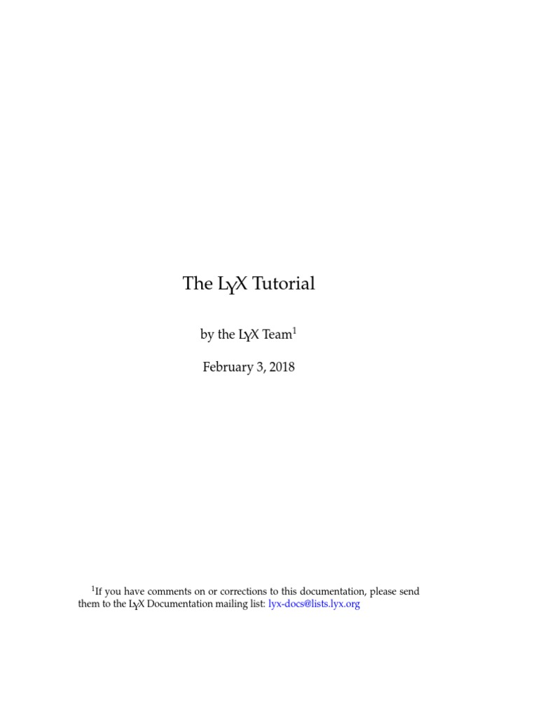 LYX Tutorial | PDF | Citation | Computer File