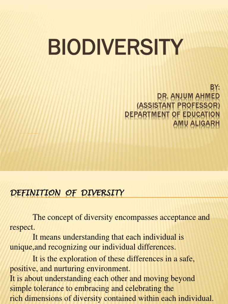 Definition of Diversity | PDF | Biodiversity | Ecosystem