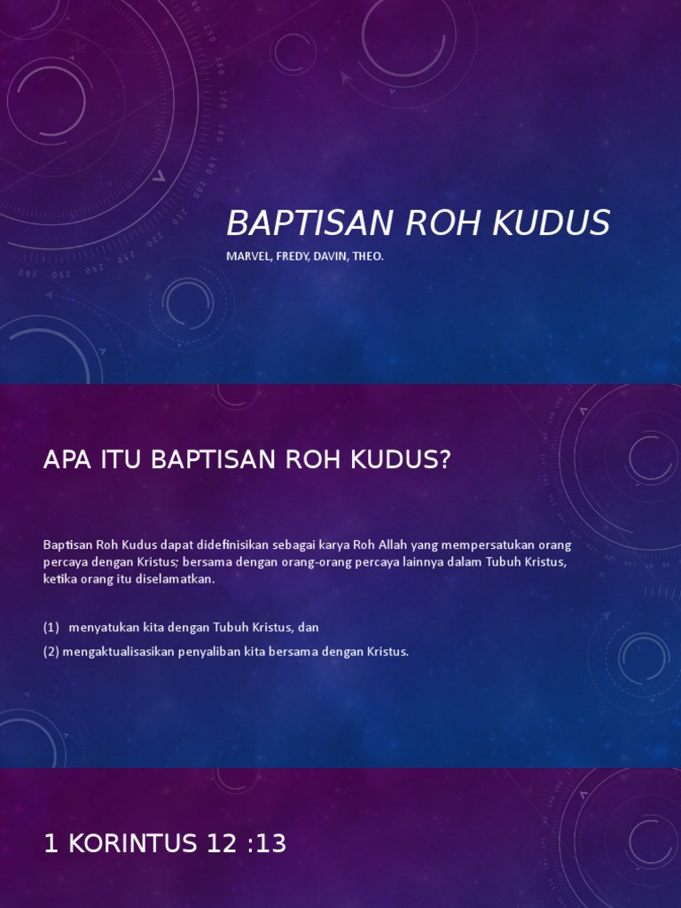 Baptisan Roh Kudus | PDF