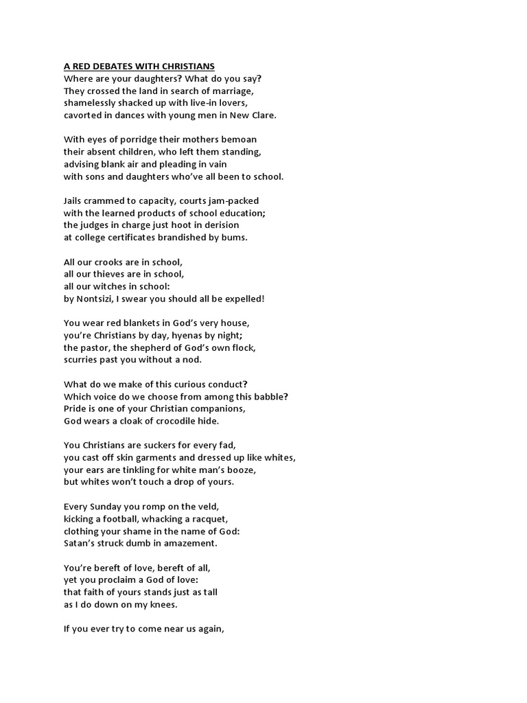 Eng2603 Poems to Study | Poetry