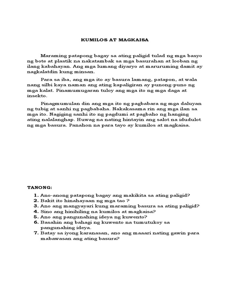 Kumilos at Magkaisa | PDF