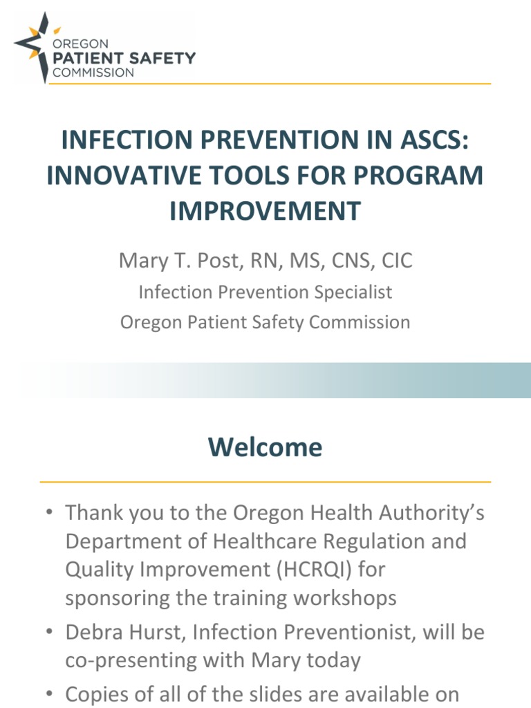 Infection Prevention Tools for ASCs | PDF | Patient Safety | Risk ...