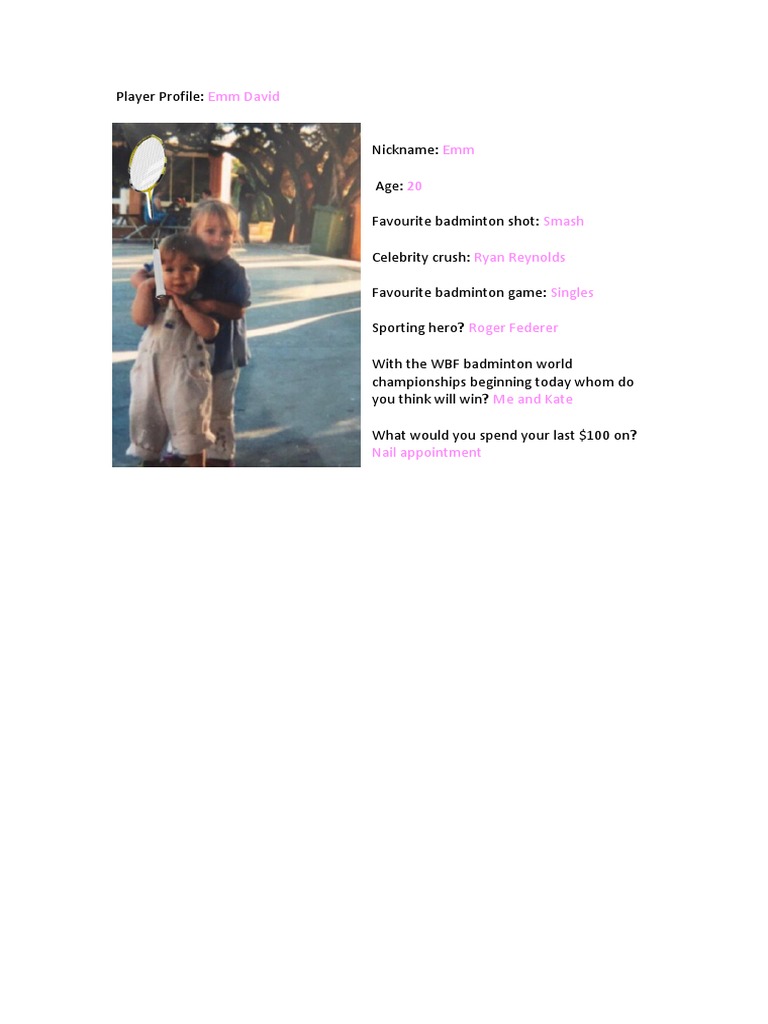 Player Profile | PDF