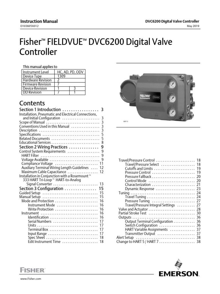 Instruction Manual Fieldvue Dvc6200 Hw2 Digital Valve Controller en ...