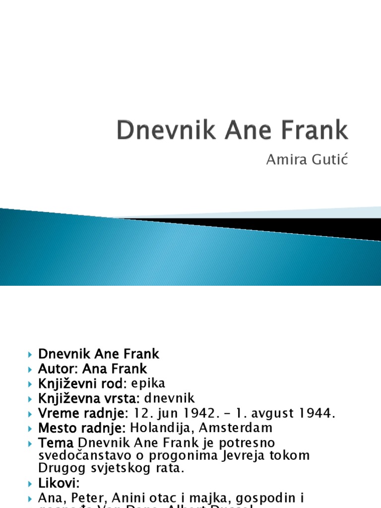 Dnevnik Ane Frank | PDF