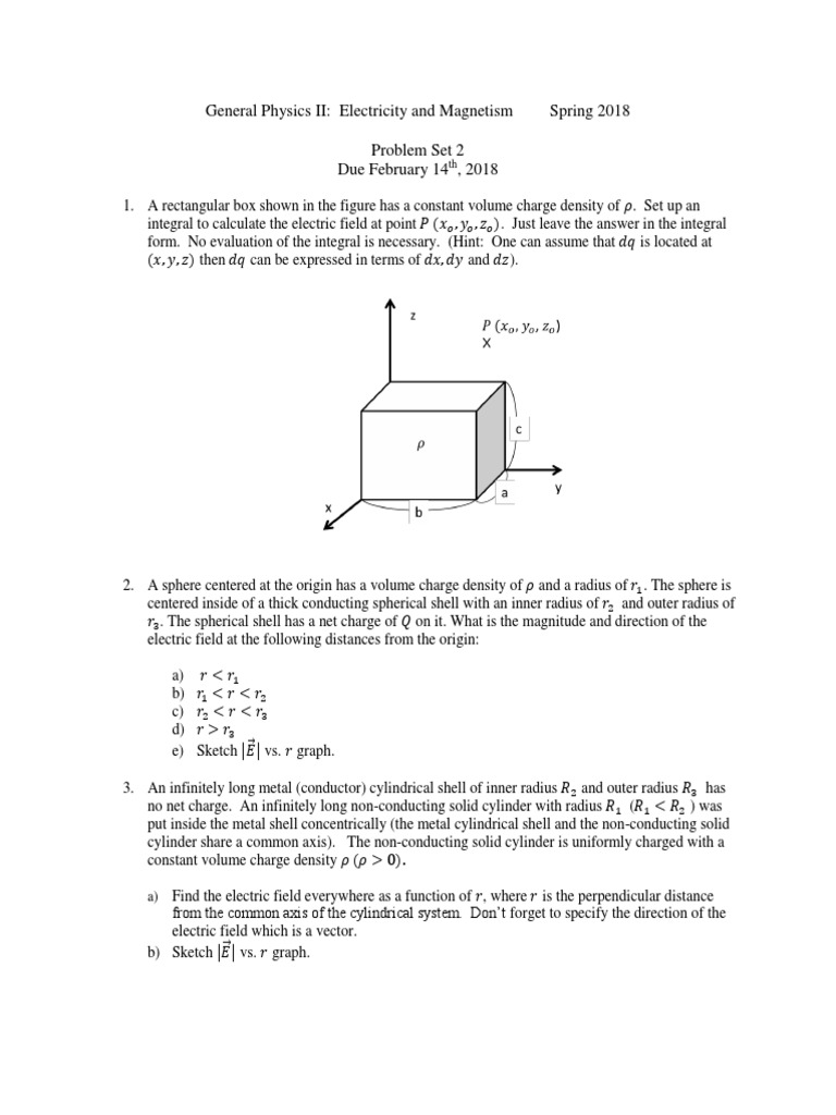 General Physics II Electricity and Magne | PDF | Electric Field | Sphere
