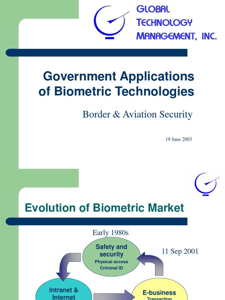 Government Applications of Biometric Technologies: Border & Aviation ...