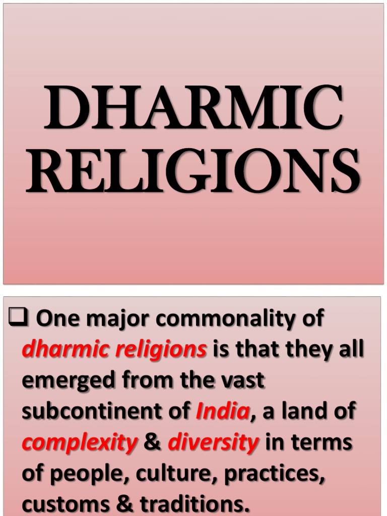 Dharmic Religion | PDF
