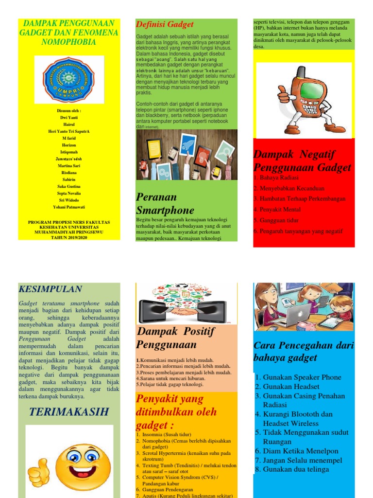 Leaflet Dampak Penggunaan Gadget | PDF