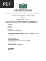 Brand Authorization Letter | PDF