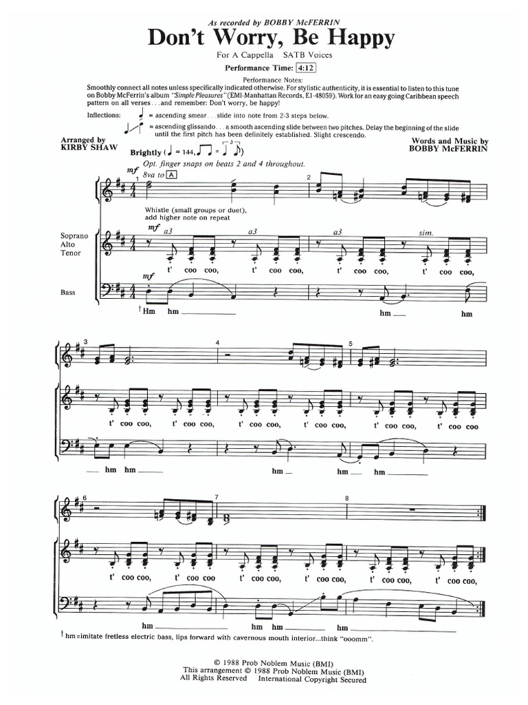 Don T Worry Be Happy PDF | PDF