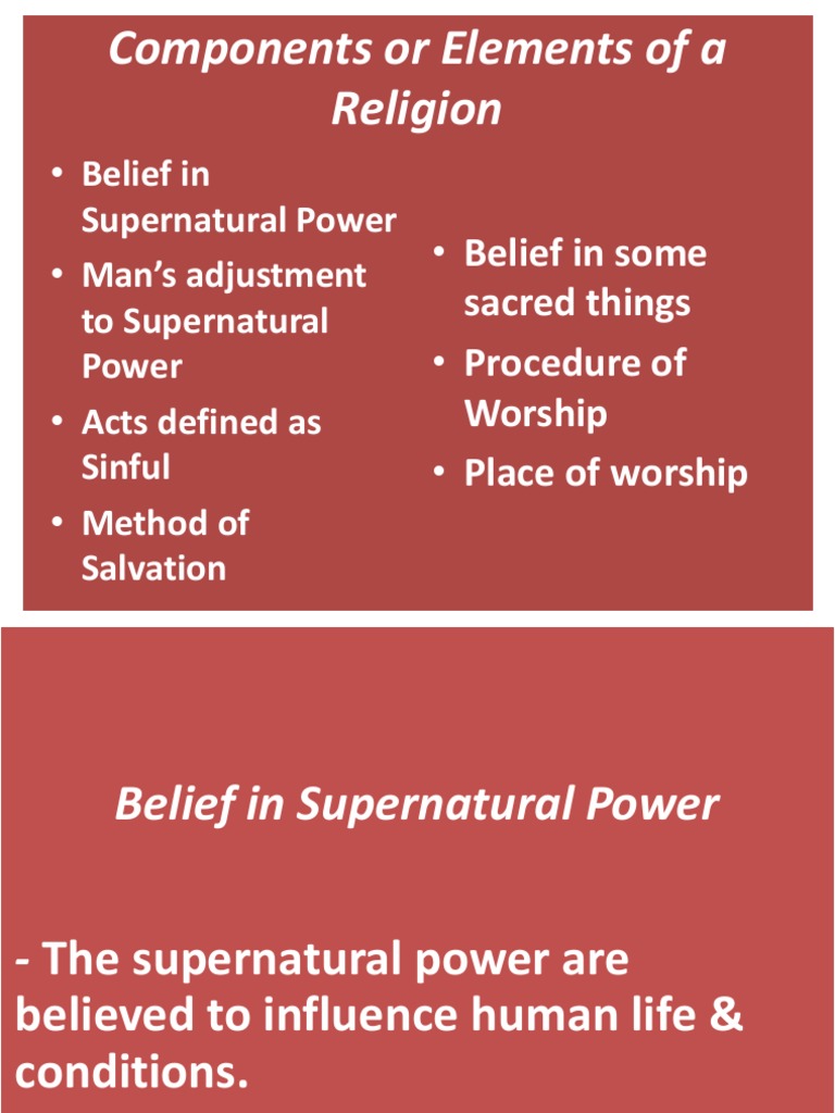 Elements of A Religion | PDF | Salvation | Supernatural