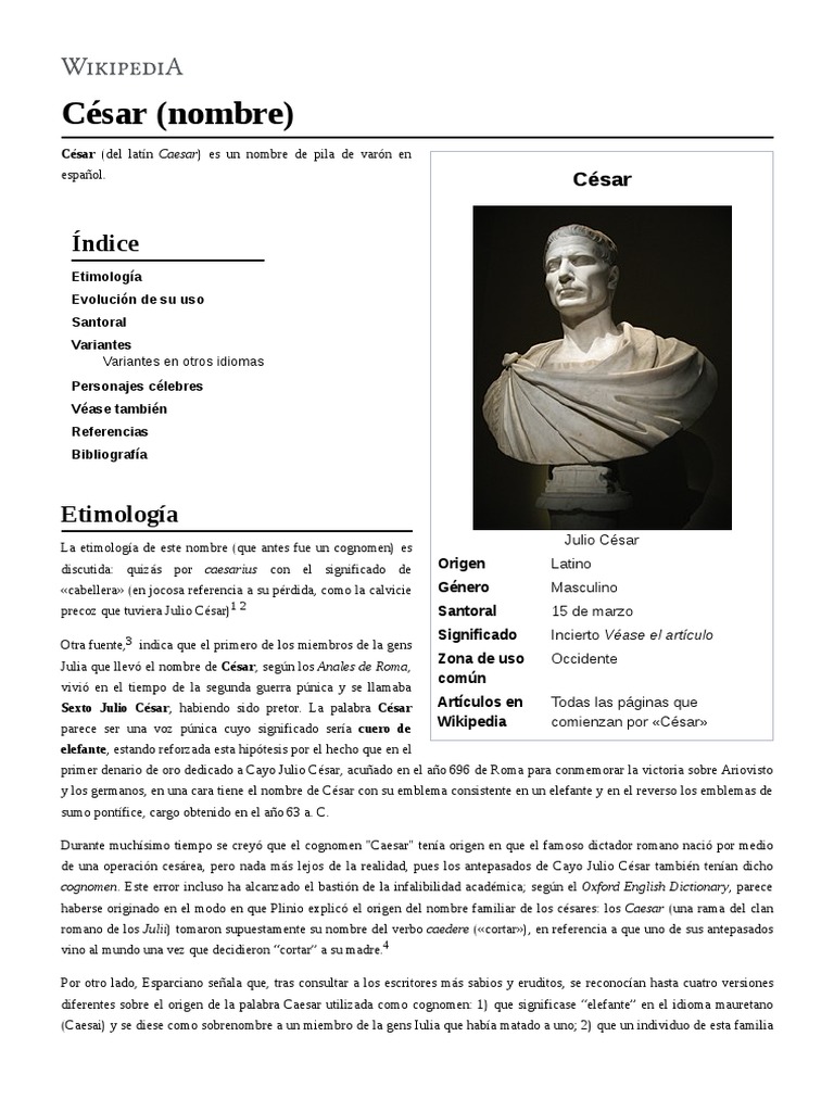César (Nombre) | PDF | Idiomas