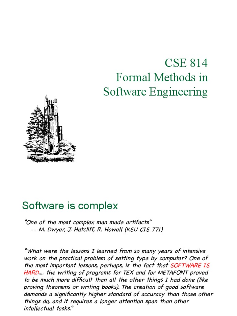 Lecture On Formal Methods in Software Engineering | PDF | Software ...