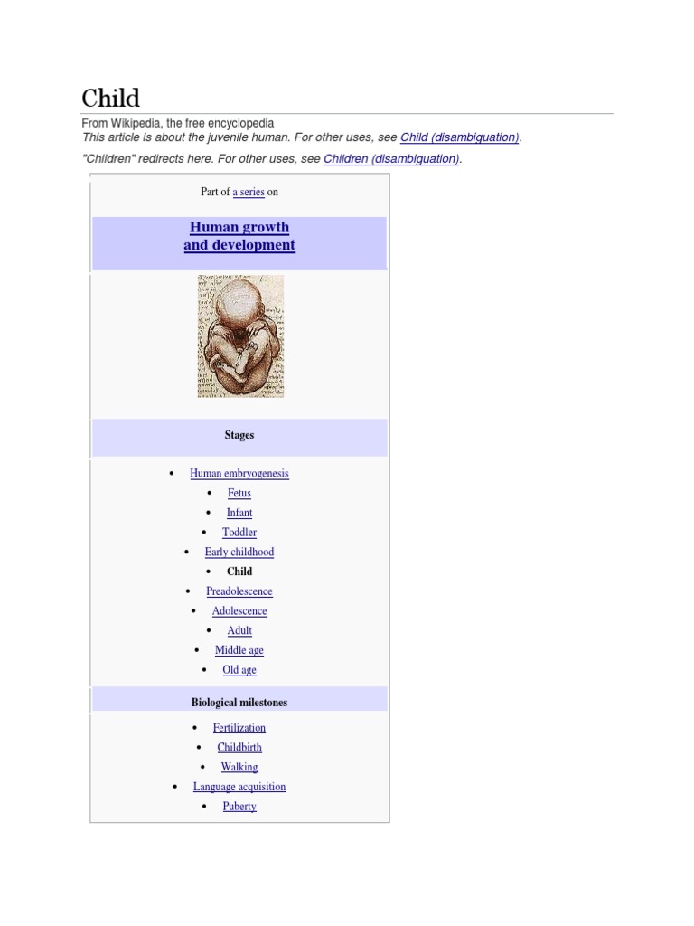 A Comprehensive Overview of Child Development from Biological ...