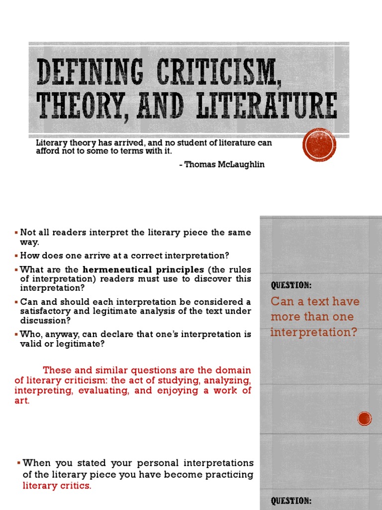 Literary Criticism Introduction | PDF | Literary Criticism | Criticism