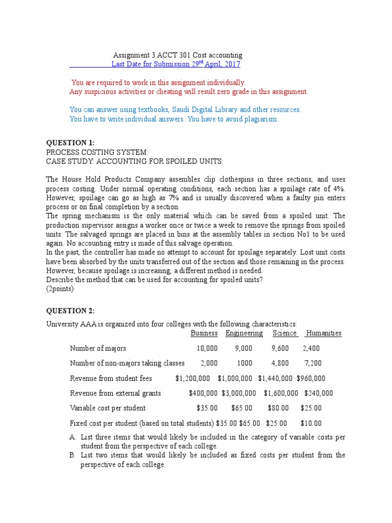 3 Assignment of ACCT-301 | PDF | Business Economics | Economies