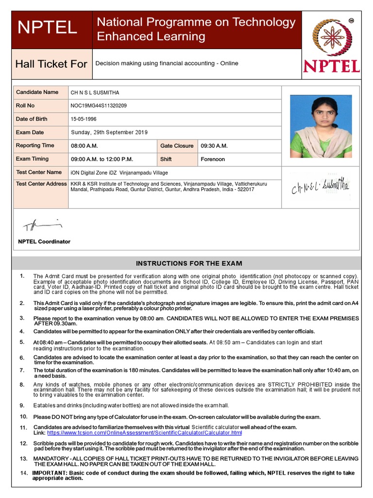 Nptel | PDF | Identity Document