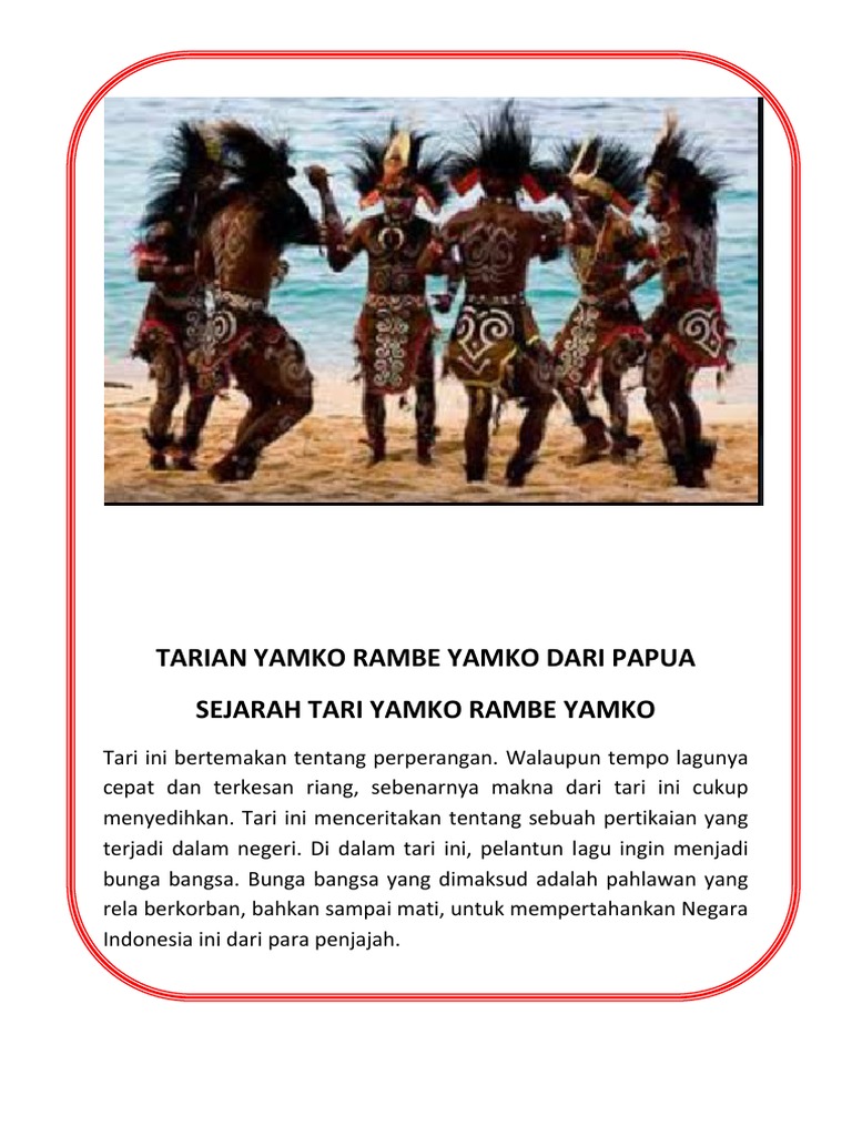 Tarian Yamko Rambe Yamko Dari Papua | PDF